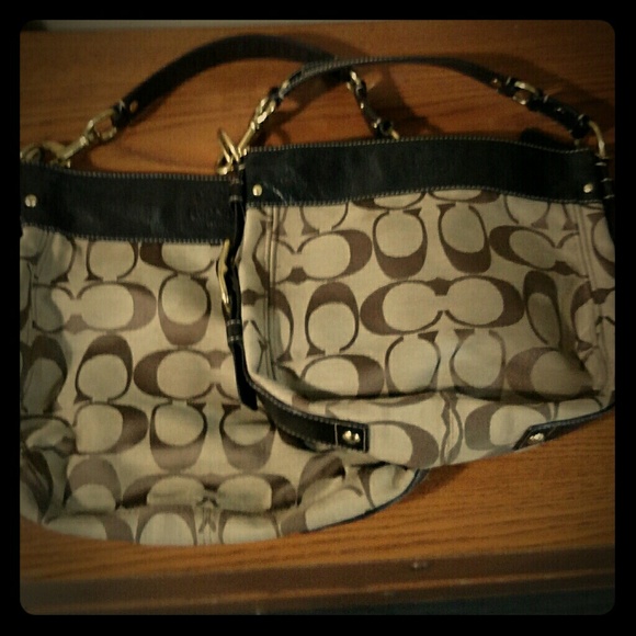 Coach | Bags | Coach Signature Monogram Purse Bundle | Poshmark